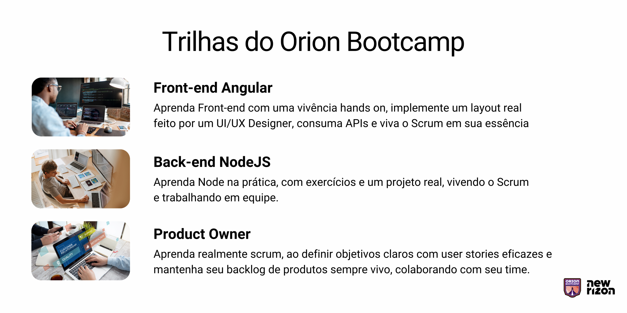 Orion Bootcamp: o programa de treinamento da New Rizon - New Rizon
